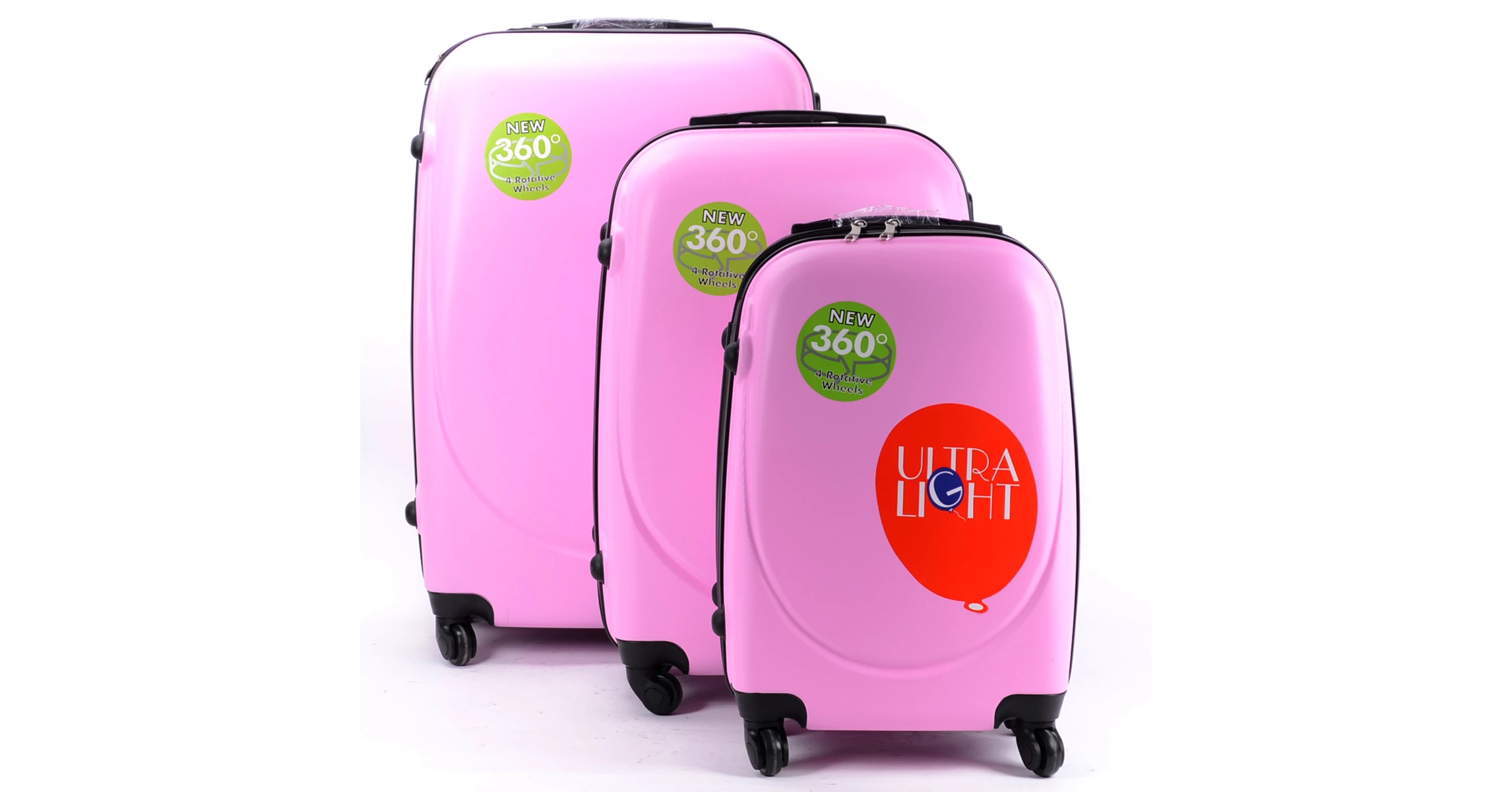 Besty Set De Valize Roz Format Din 3 Bucăți Extra Ușorare Și Foarte ...