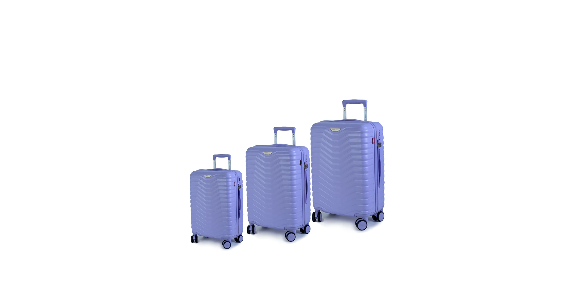 Set Troler Violet Deschis Din Material Policarbonat Extrem De Rezistent