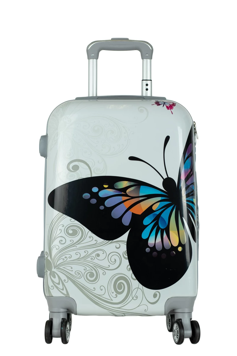 Ormi Valiză Mare Cu Pereți Tari Model Fluture (76cm X 50cm X 30cm ...