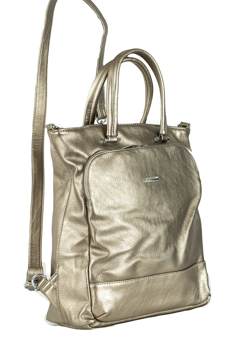 SILVIA ROSA Rucsac/Geantă De Mână /Umăr Gold Din Piele Ecologică ...