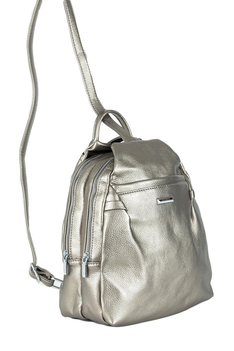 Silvia Rosa Rucsac Argintiu Metalic Din Piele Ecologică Dimensiune Mică ...