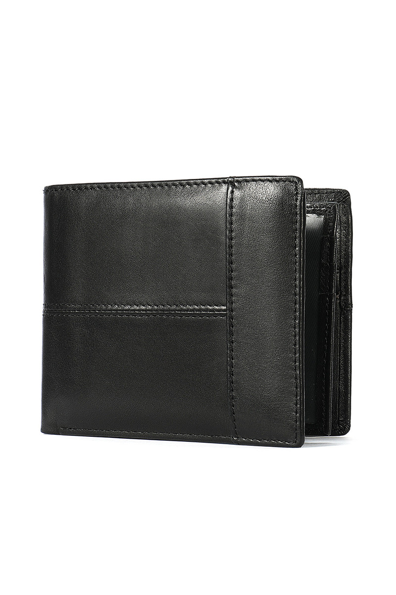 Bonluo Portofel Bărbați Negru Din Piele Naturală Dimensiune (12*10*2cm ...