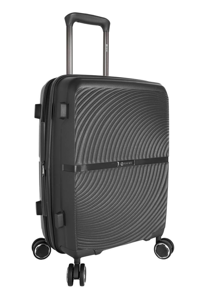 ORMI Troler Rigid Negru Cu Două Fermoare Extindere Spațiu, Prevăzut Cu ...