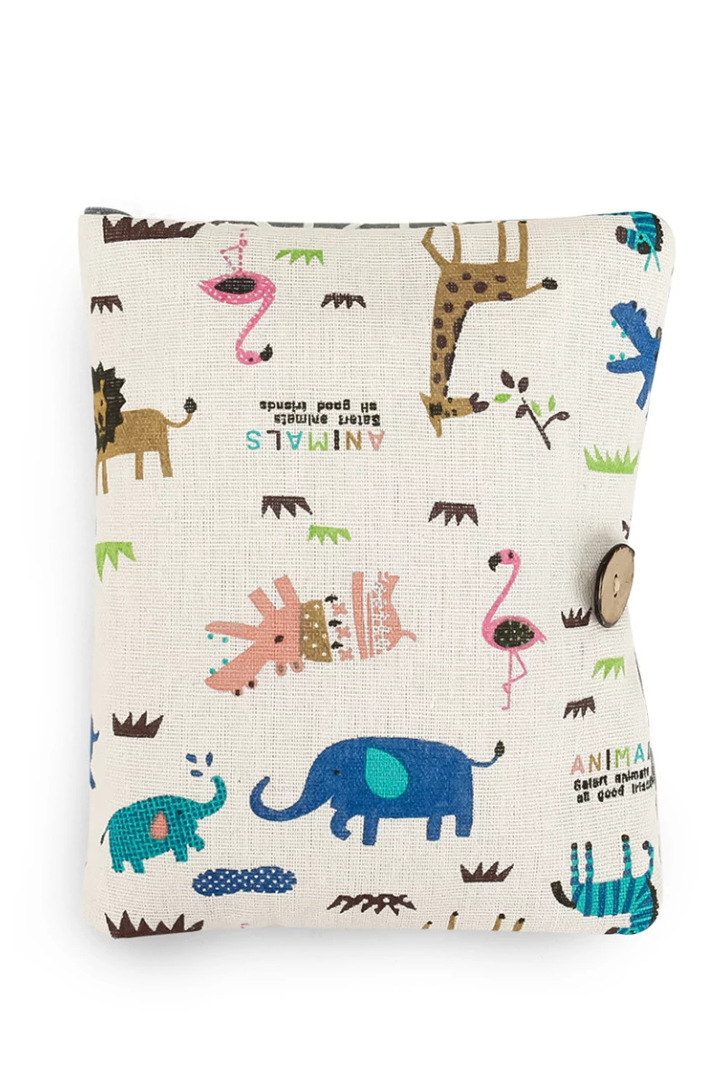 Organizator Pliabil 2în1 Pentru Mămici, Din Bumbac Și Poliester, Model Drăgălaș Bej 37*22cm